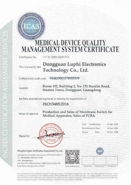 China Dongguan Luphi Electronics Technology Co., Ltd. quality control